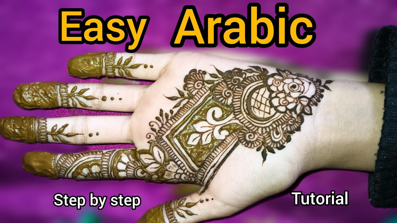 Easy Arabic Mehndi Design for Beginners | Step by Step tutorial - YouTube