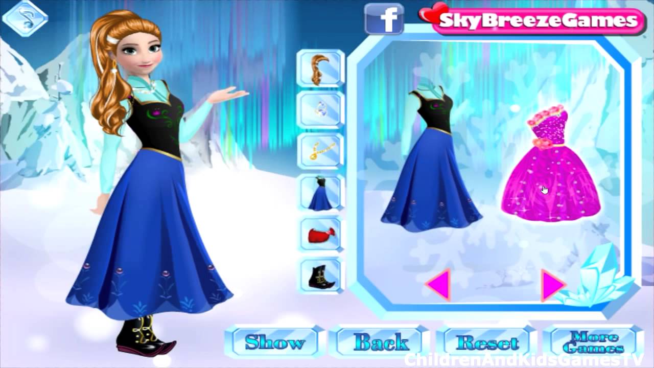 Frozen Sisters Anna and Elsa Dress up Game for Little Kids Children ...