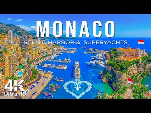 Monaco 4K Drone Footage UHD | Luxury Harbor Views, Golden Coast & Mediterranean Charm