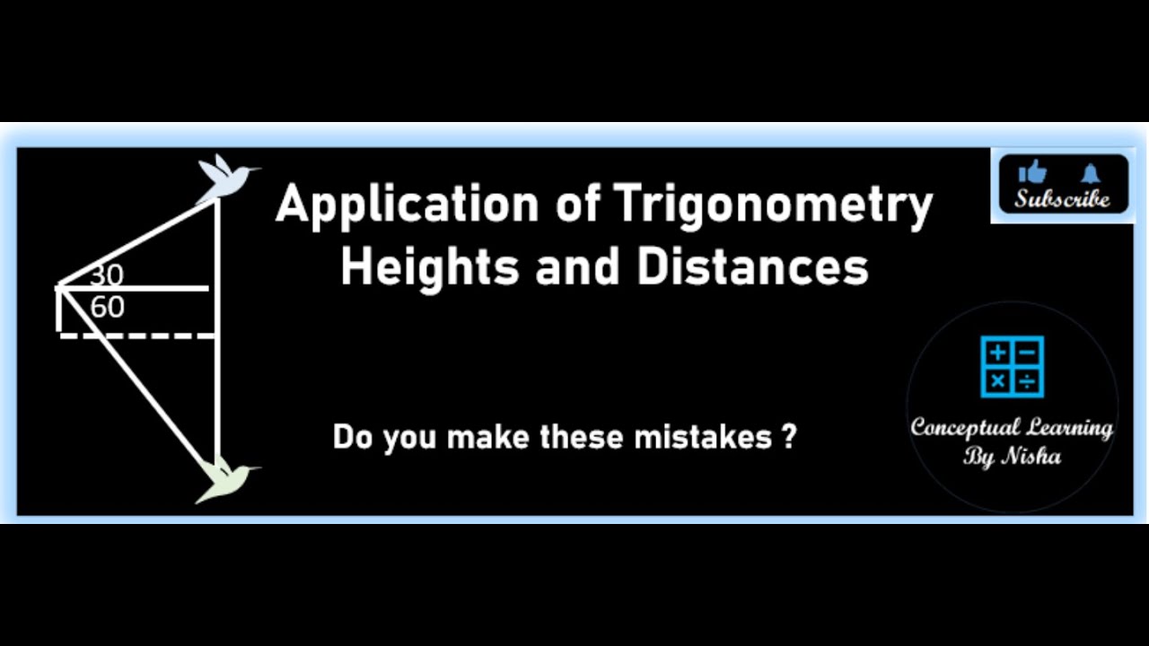 Application of Trigonometry || Height and Distances || Part 02 - YouTube