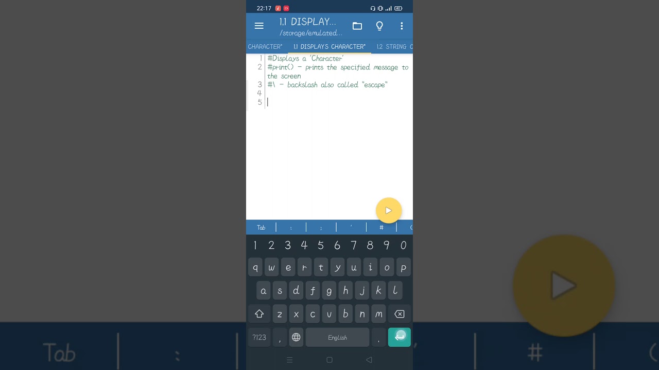 Programming Python Basics Using Pydroid3 App For Android Phones Youtube 8898