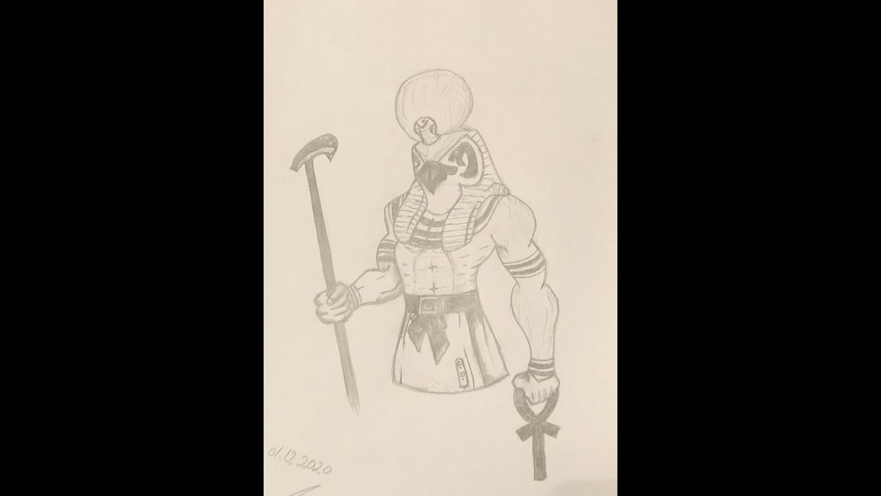 Egyptian Gods #2 How to draw Horus - YouTube