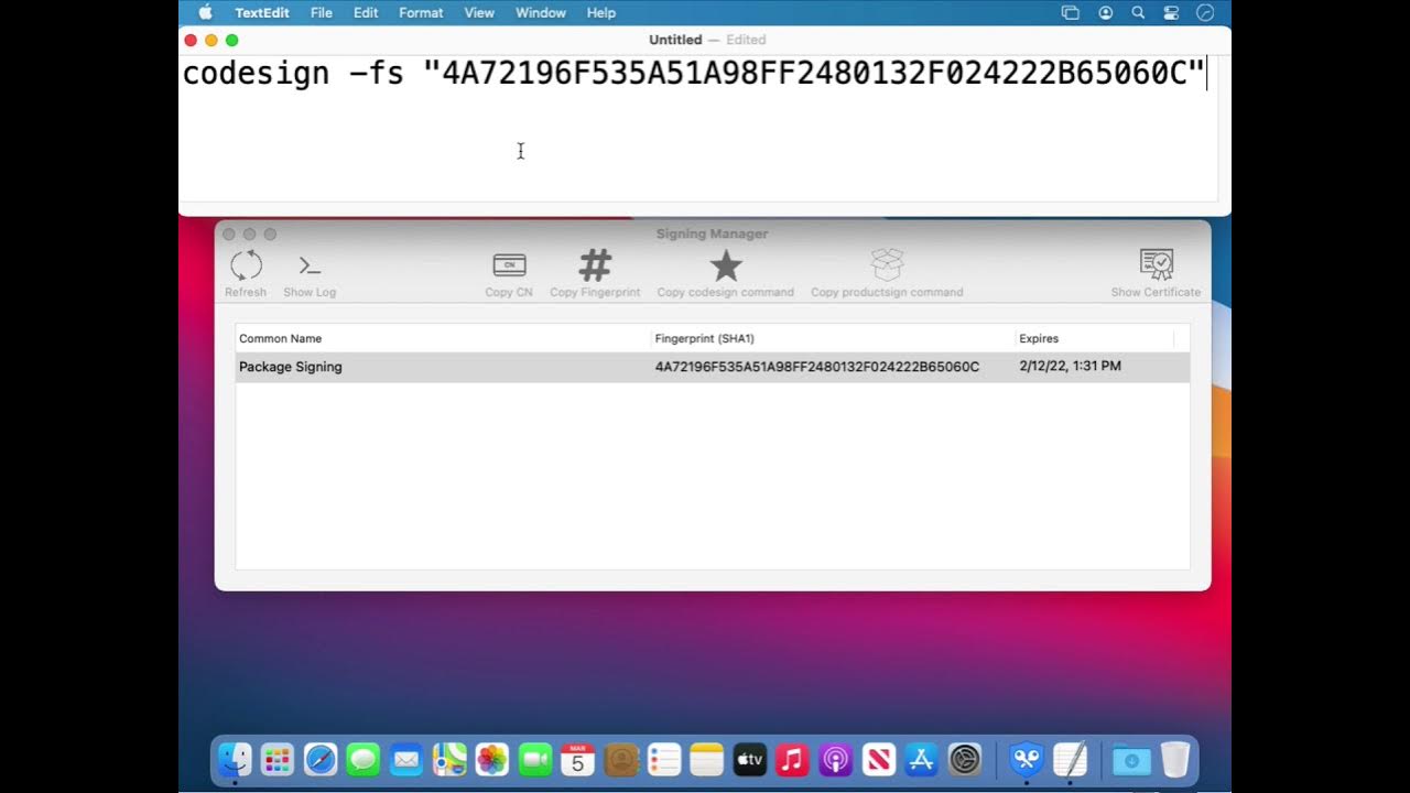 Copy Codesign button - YouTube