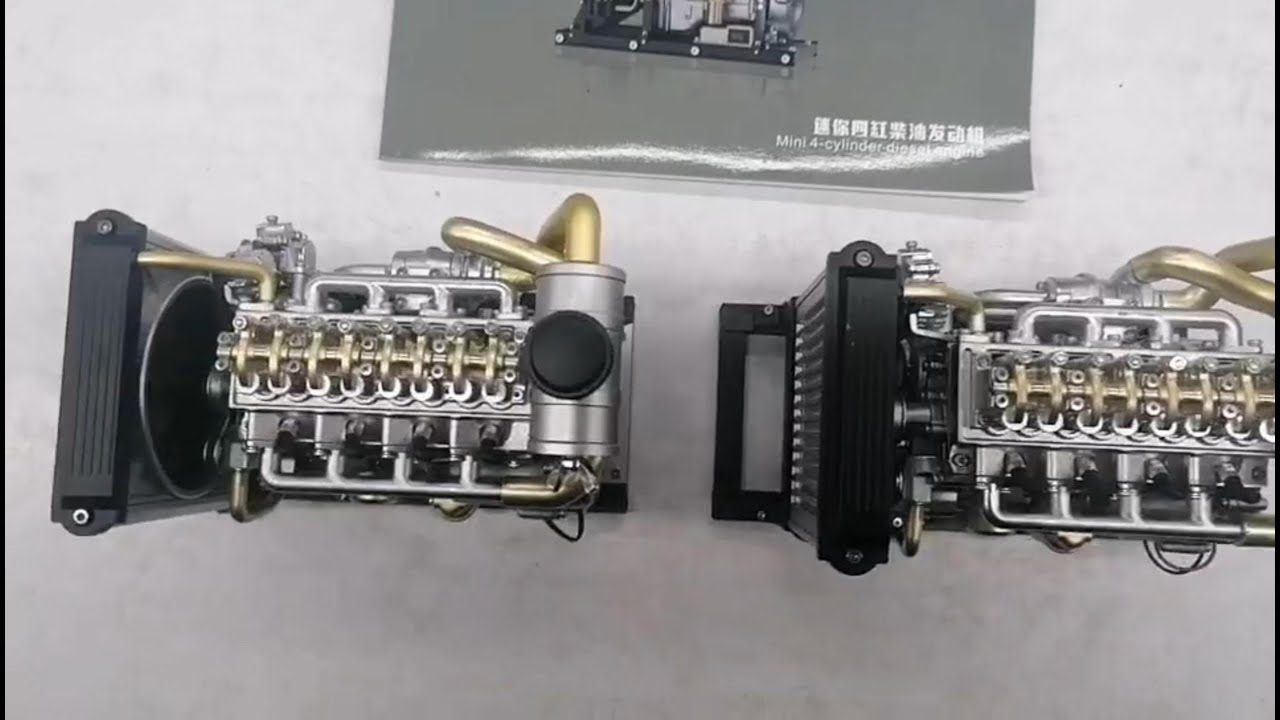 TECHING Mini Electric Diesel Engine Metal Model Kits - YouTube