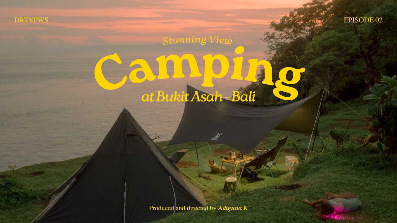 Relaxing Camping ASMR in Bali with My Dogs | Black Tent Camp | Stunning ...