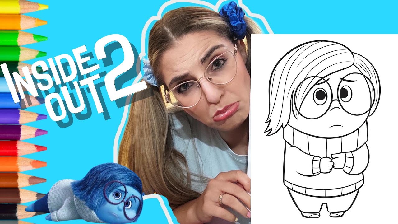 Coloriamo TRISTEZZA INSIDE OUT Disney Pixar | Insieme a MAGICA A 🪄 ...