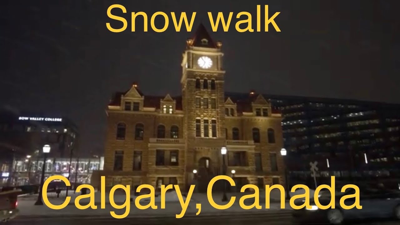 Calgary Downtown Night Walk Tour in 4K, Alberta, Canada - YouTube