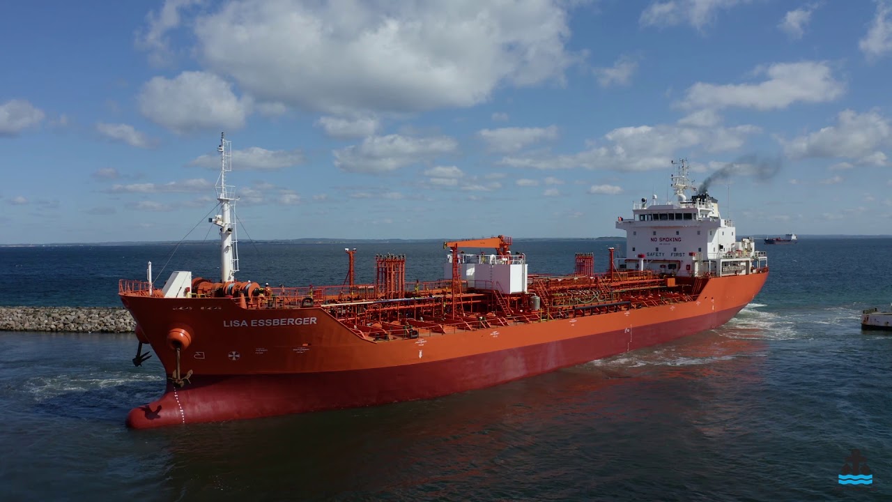 Essberger tanker departing from Søby Værft A/S - YouTube