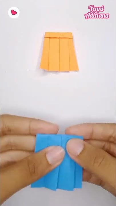 Origami Skirt - How to make a Paper Skirt Tutorials #shorts - YouTube