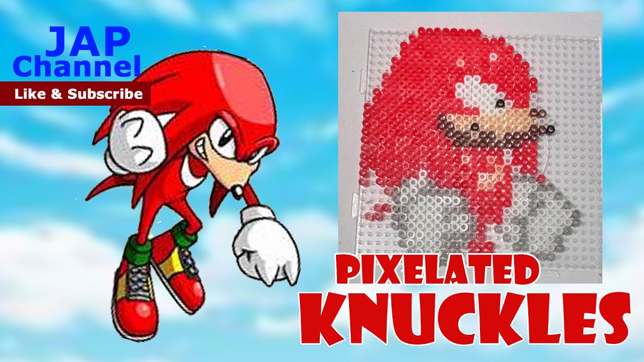 Knuckles the Echidna | Perler Beads: Pixel ART - YouTube
