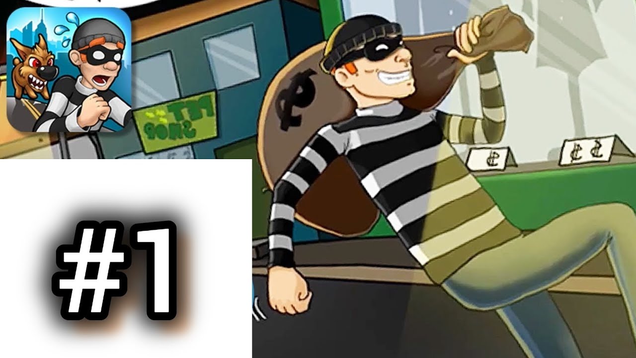 Robbery bob 1 King of sneak Walkthrough Level 1 - YouTube