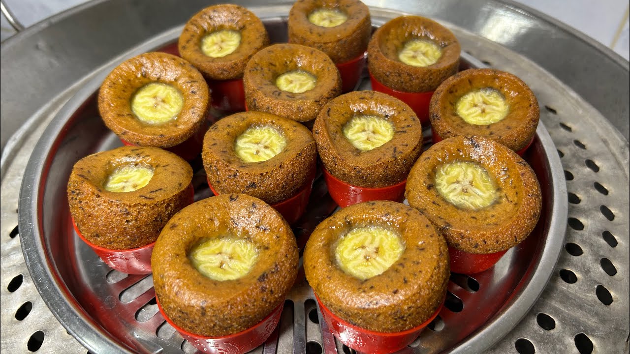 Apam 香蕉糕 | 柔软蓬松 做法零失败 只需要几种食材 | Steamed Banana Apam | Apam Pisang Kukus ...
