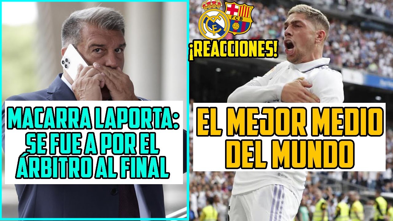 LAPORTA COMPLETA EL RIDÍCULO DEL BARÇA BAJANDO A POR EL ÁRBITRO PESE ...