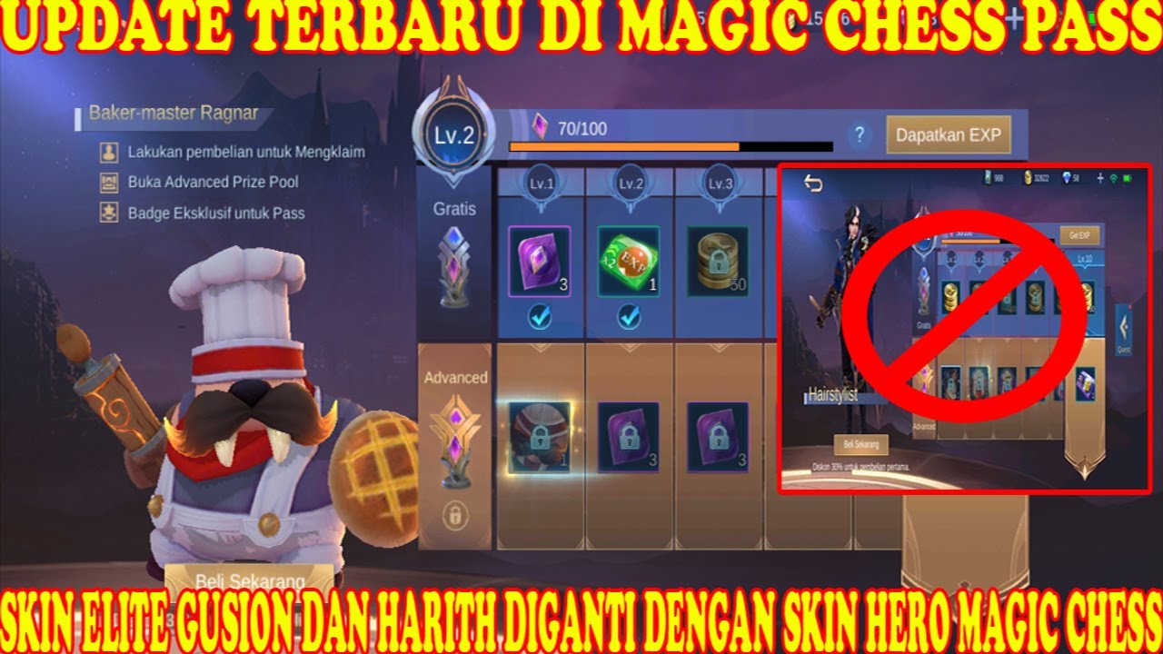 UPDATE TERBARU MAGIC CHESS PASS HADIAH SKINNYA BERUBAH TOTAL - YouTube