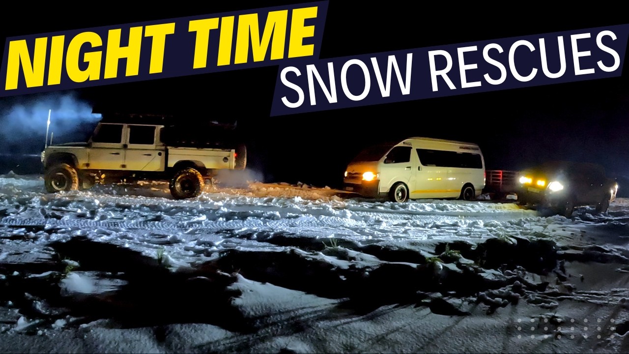 Extreme Snow Recoveries at Night | 4x4 Rescues on a Treacherous ...