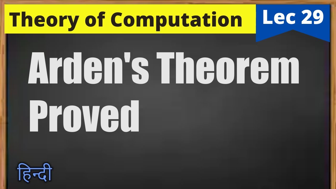 Lec-29 Arden's Theorem proved | Theory of computation | Jayesh Umre ...