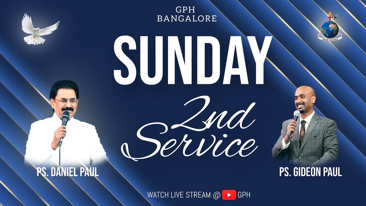 Sunday 2nd Service 18-08-2024 Ps. Gideon Paul & Ps. Daniel Paul - YouTube