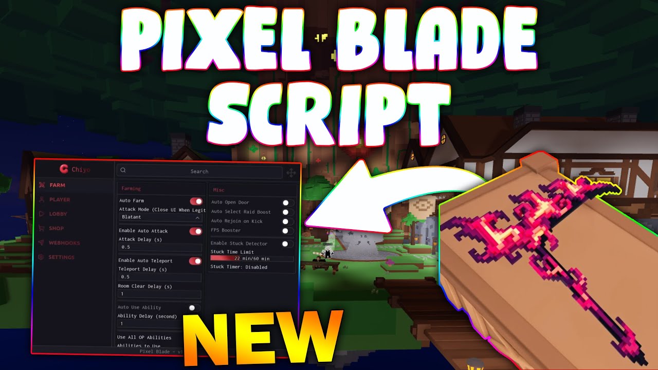 *NEW* Pixel Blade Script (PASTEBIN 2025) ( KILL AURA , AUTO MOBS , WALK SPEED ) - YouTube