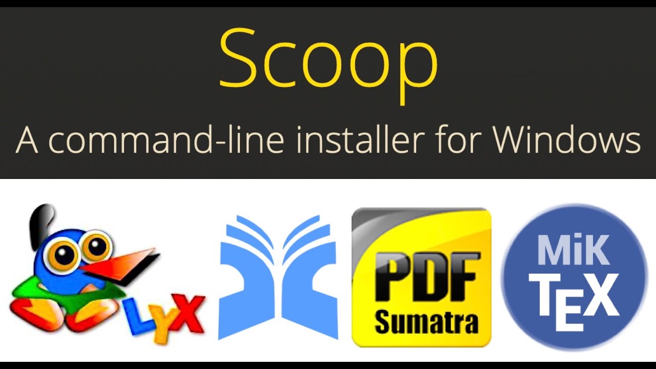 Scoop + LaTeX (MikTeX) + LyX + Bibliografía (JabRef) + Visor PDF ...