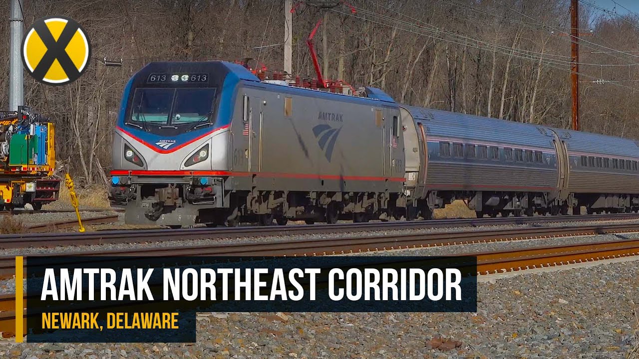 Amtrak at Newark, Delaware - YouTube