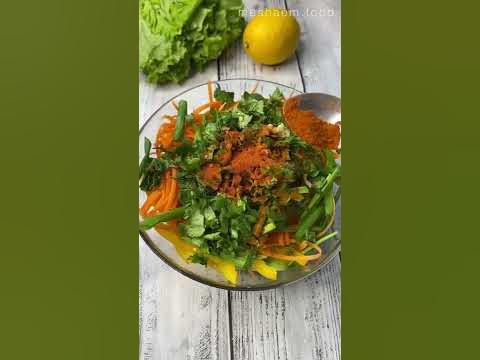 Овощной салат с горячим маслом #овощнойсалат #салат - YouTube