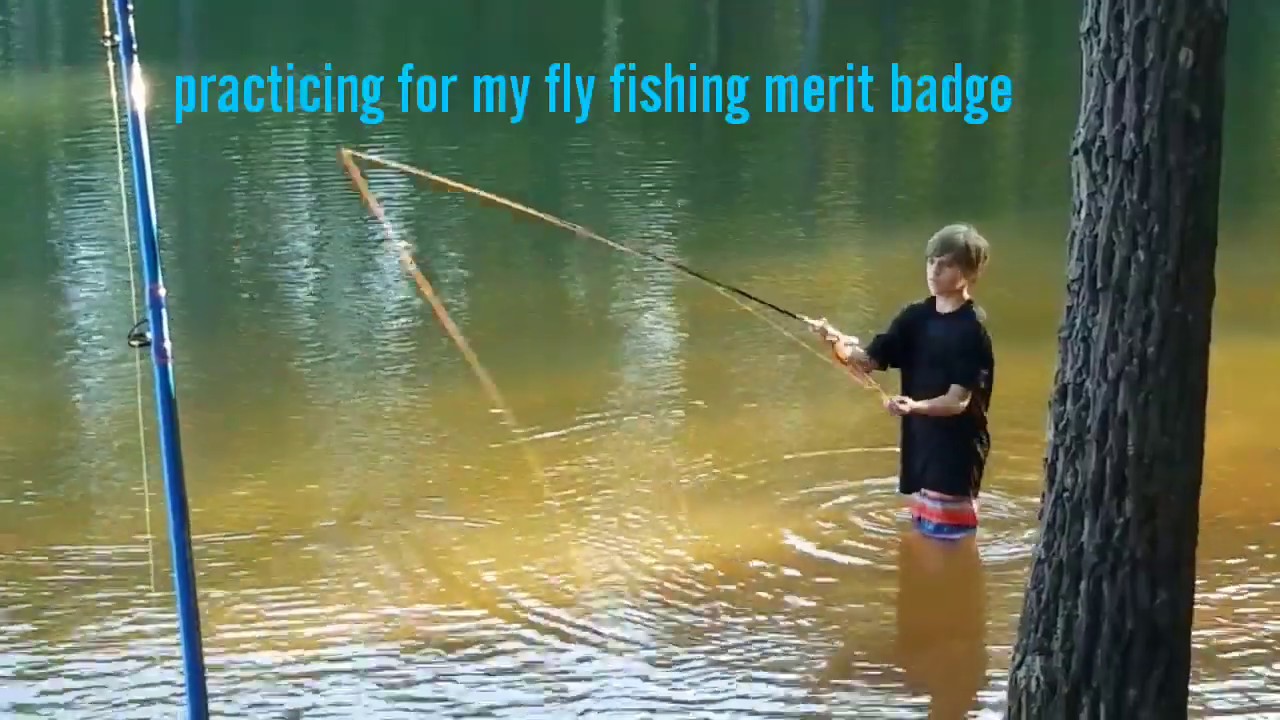 Practice casting with a fly fishing rod - YouTube