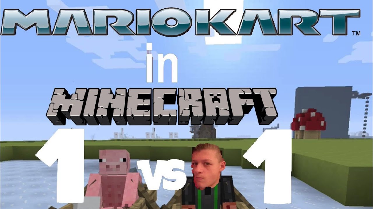 Mario kart in Minecraft (ft Manx ninja pig) - YouTube