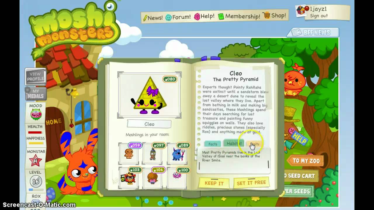 Moshi Monsters - Getting Cleo - YouTube