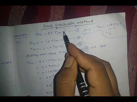 Recursion Back substitution method part 1 - YouTube