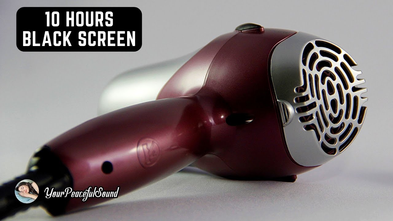 10 Hours of HAIR DRYER Sound | White Noise - Black Screen | Calm, Relax ...