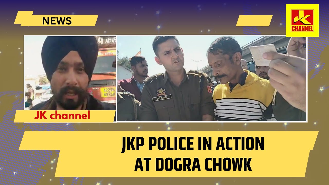 Jkp police in action at dogra chowk - YouTube