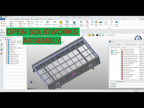 Import/Open SOLIDWORKS Assembly in ZW3D/CADBro - YouTube