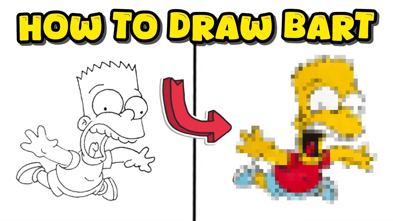 How to Draw Bart Simpson – Step-by-Step Cartoon Drawing Process - YouTube