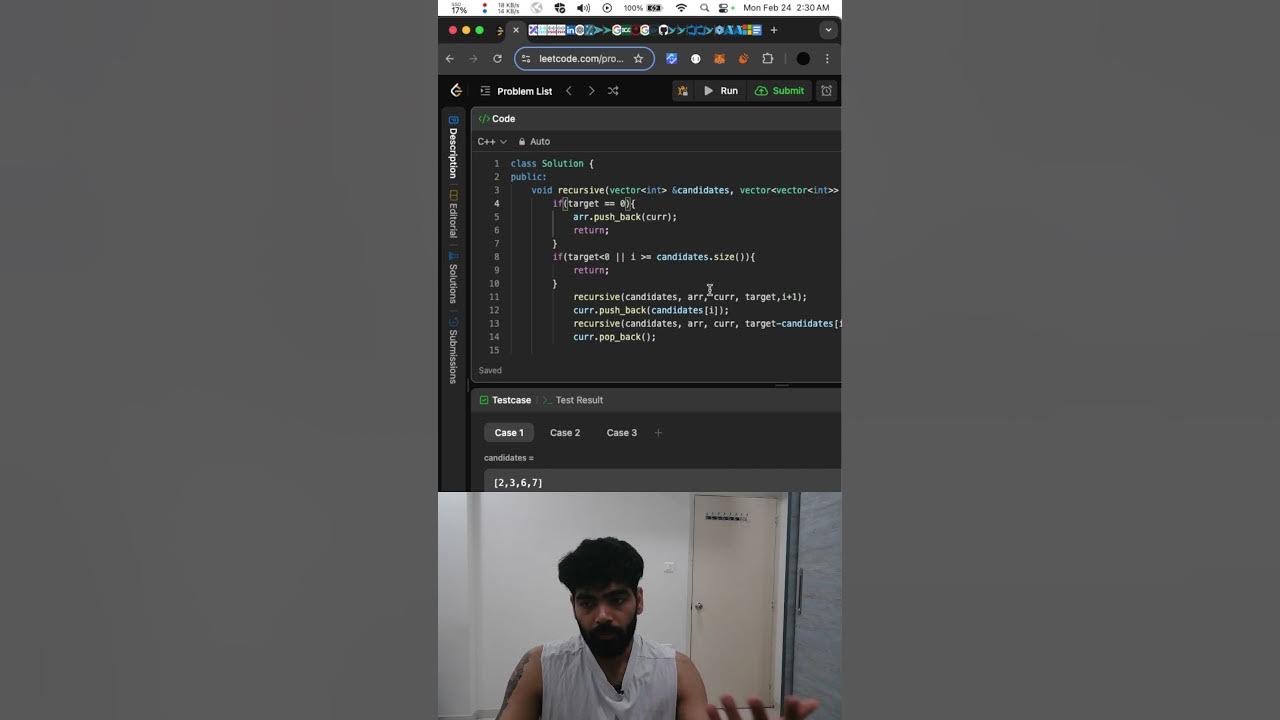39. Combination Sum | 30 Days Interview Preparation Plan #coding #codinginterview - YouTube