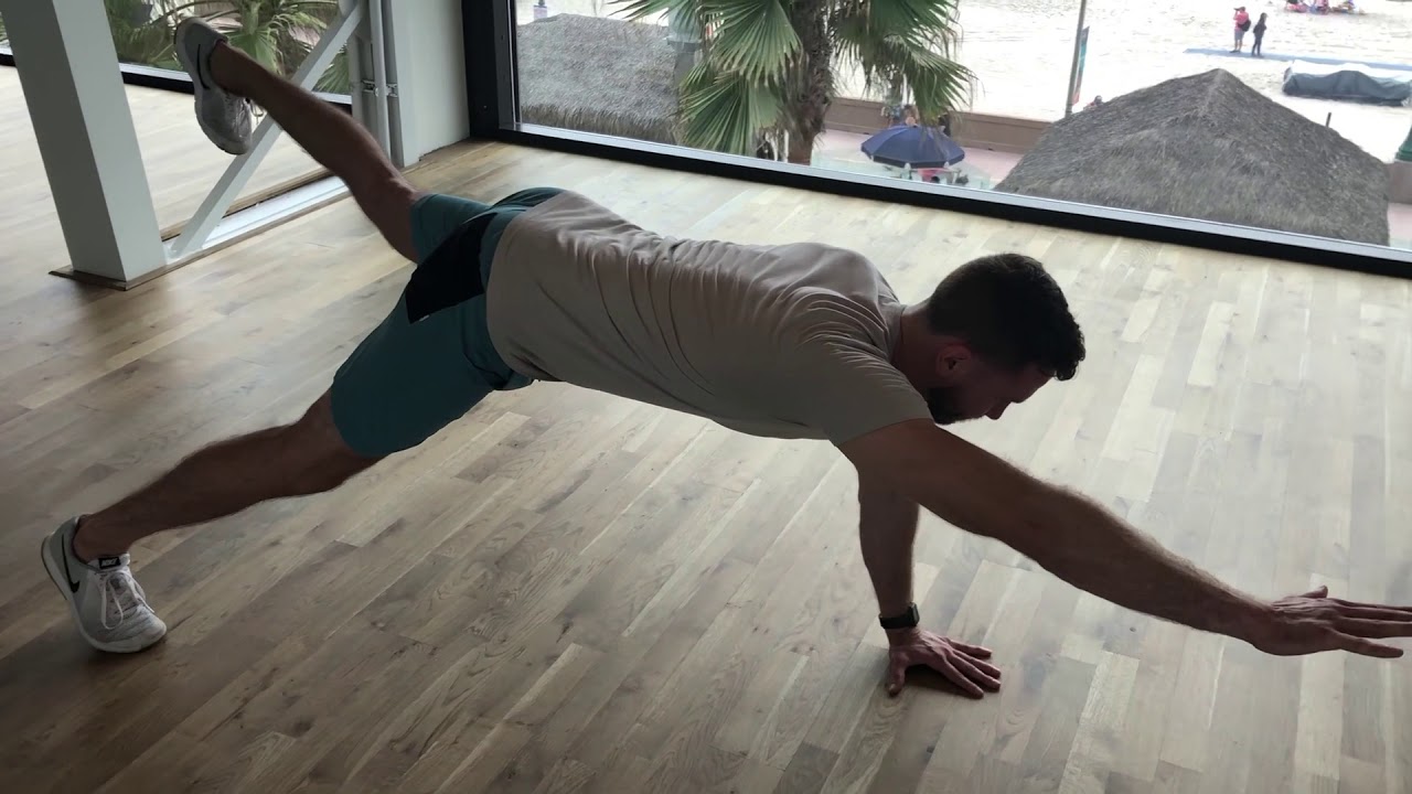High Plank with Reach - YouTube