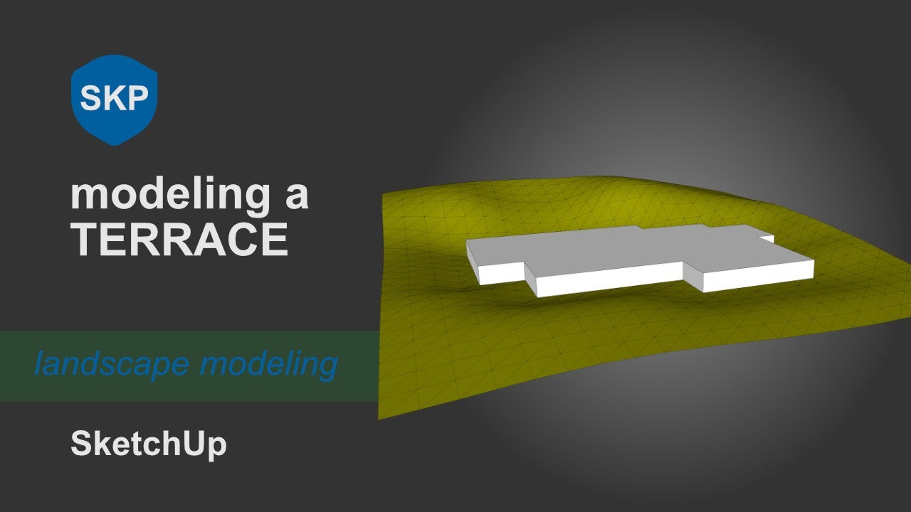 Creating a terrace with smooth slopes in SketchUp - YouTube