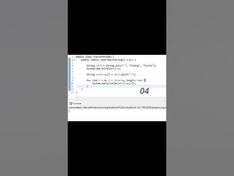 String functions - Join & Split - Java - YouTube