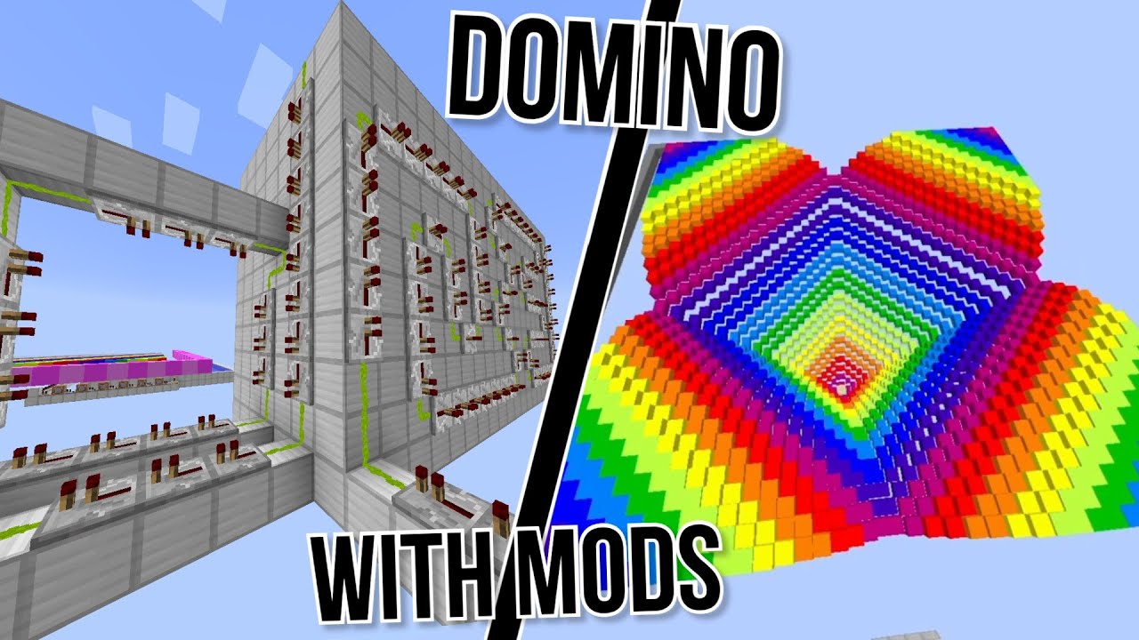 Domino In Minecraft But With Mods - YouTube
