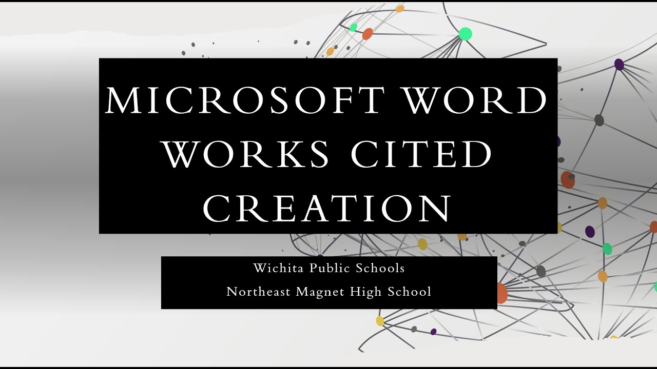 Microsoft Word - Works Cited Formatting - YouTube