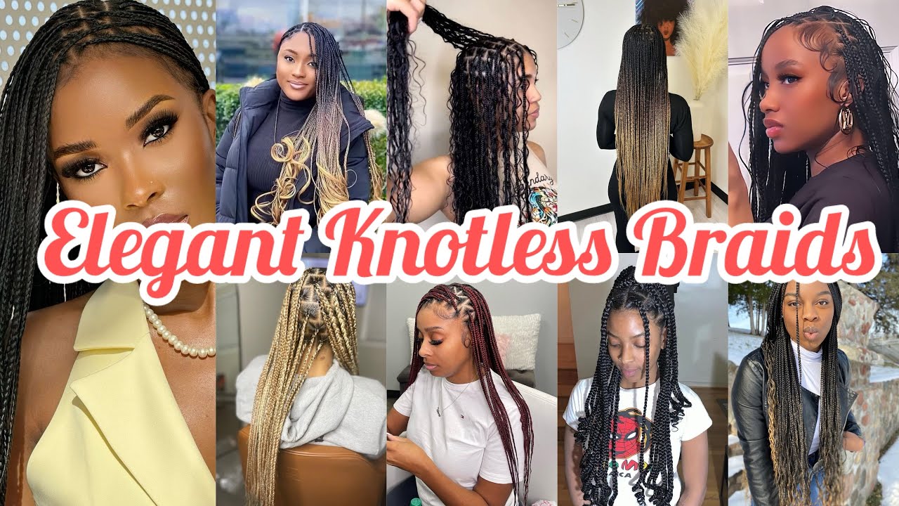 ‼️Most Trending Waste Length Elegant Knotless Braids Hairstyles For All ...
