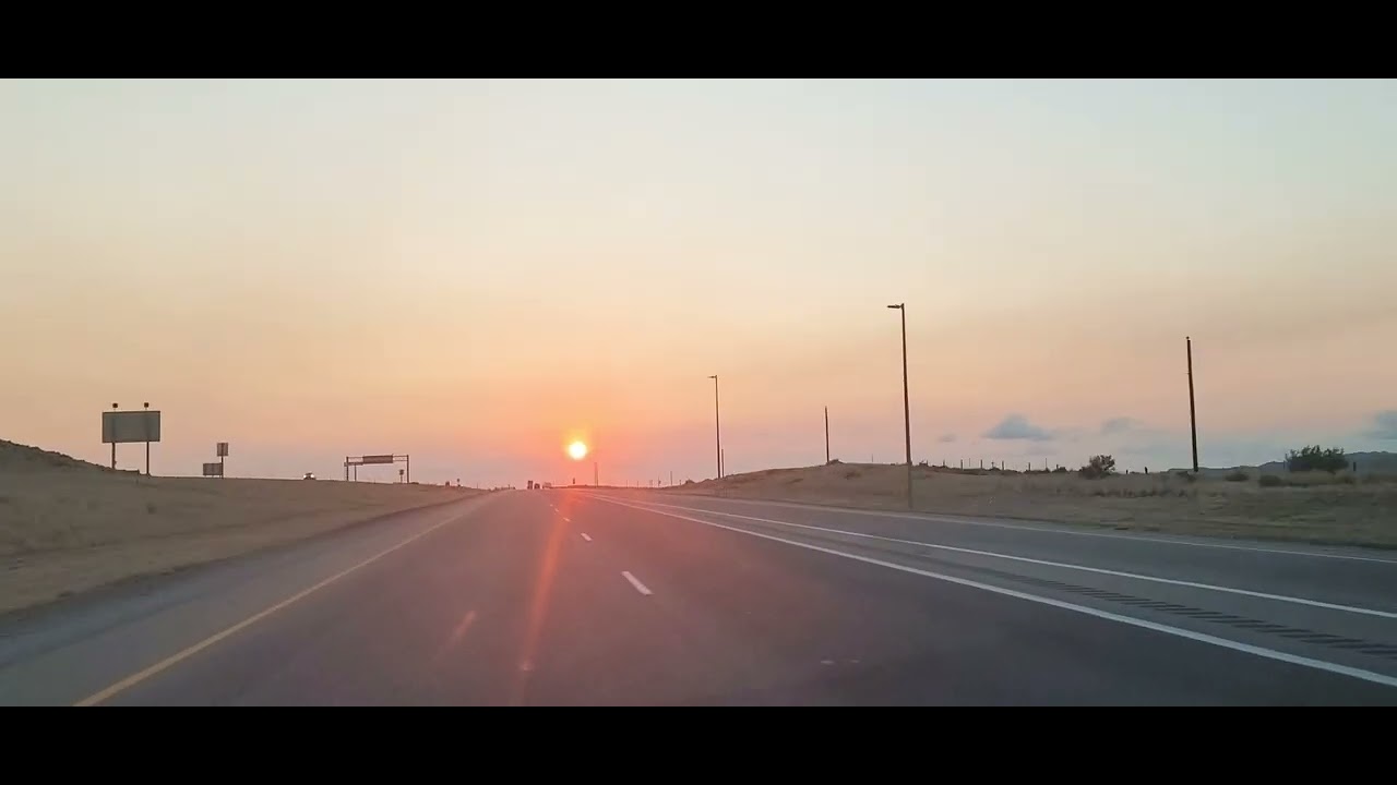 on the freeway evening somewhere Nebraska beautiful sunset - YouTube