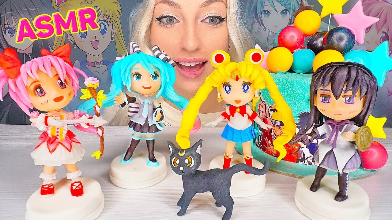 ASMR EATING EDIBLE ANIME, SAILOR MOON, CAKE, RAINBOW FOOD, アニメ, 일본 만화 ...
