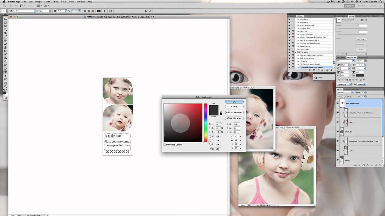 Custom Facebook Profile FREE Templates by Paint the Moon - YouTube