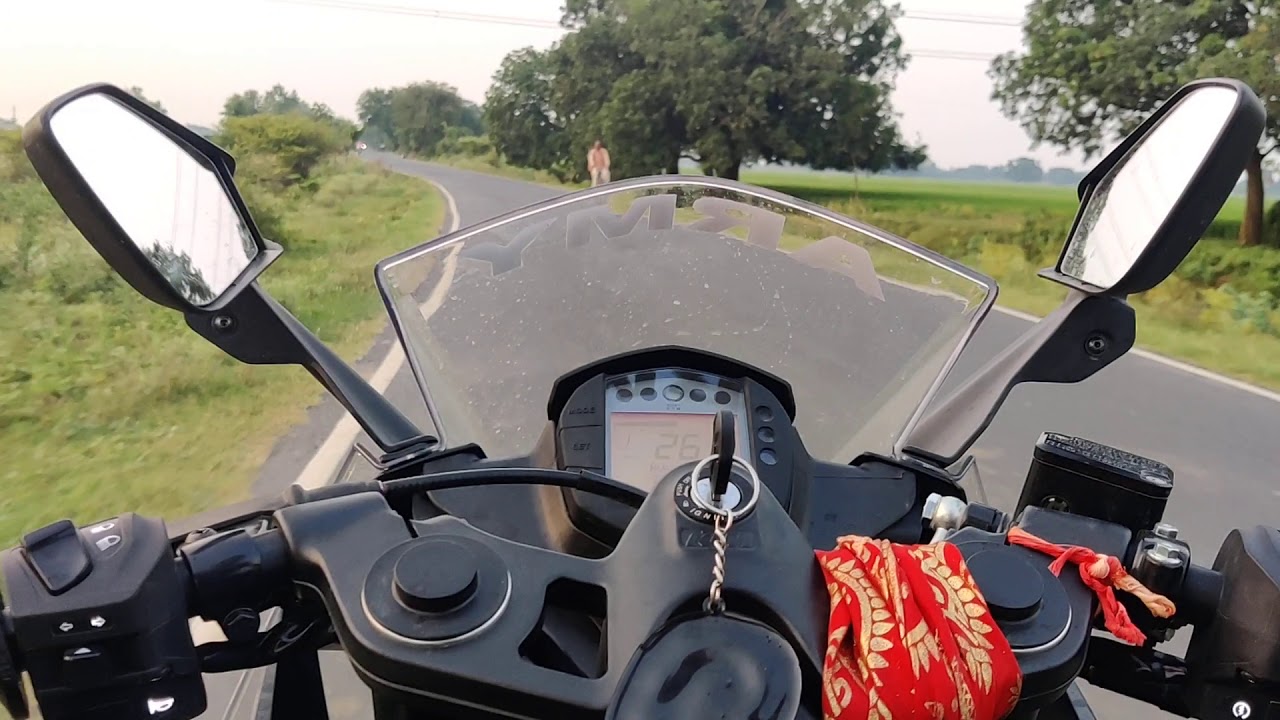 pick up of ktm rc 200 in rough road - YouTube