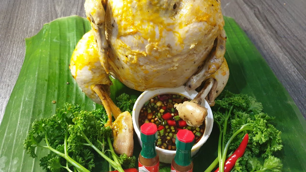 THE BEST VERSION PINAUPONG MANOK RECIPE/ROASTED CHICKEN IN SALT AND ...