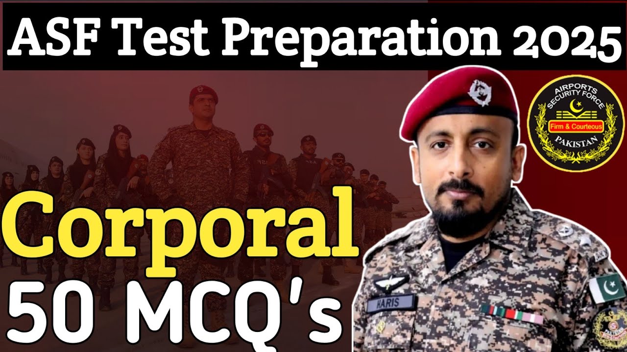 ASF Test Preparation 2025 | ASF Corporal Past Papers| Corporal Test ...