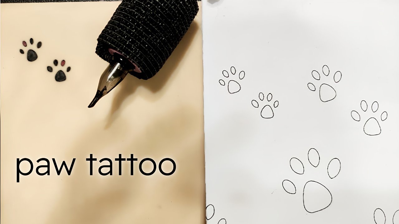 🐾The Art of Paw Tattoos | minimal tattoo design | step by step ...
