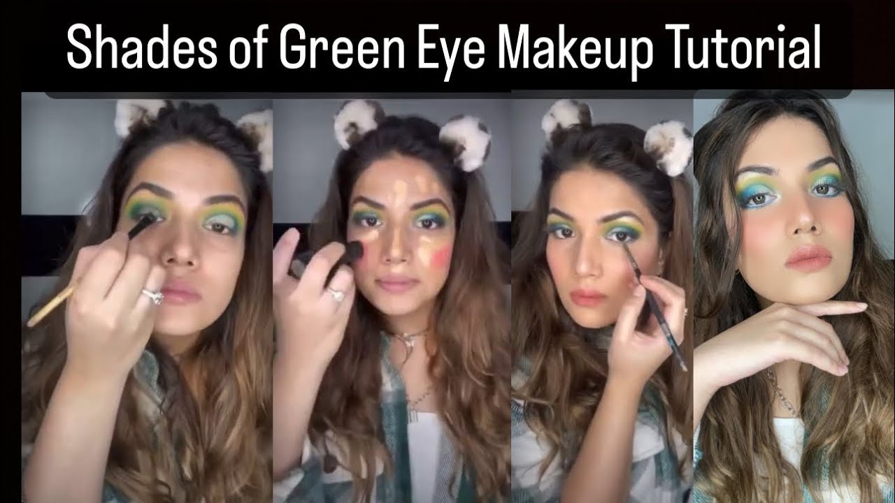 Green Eye Makeup Tutorial 👀💚#makeup #makeuptutorial #makeuplook # ...