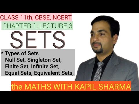 SETS: Types of Sets: Null Set, Singleton Set, Finite Set, Infinite Set, Equal Sets, Equivalent ...