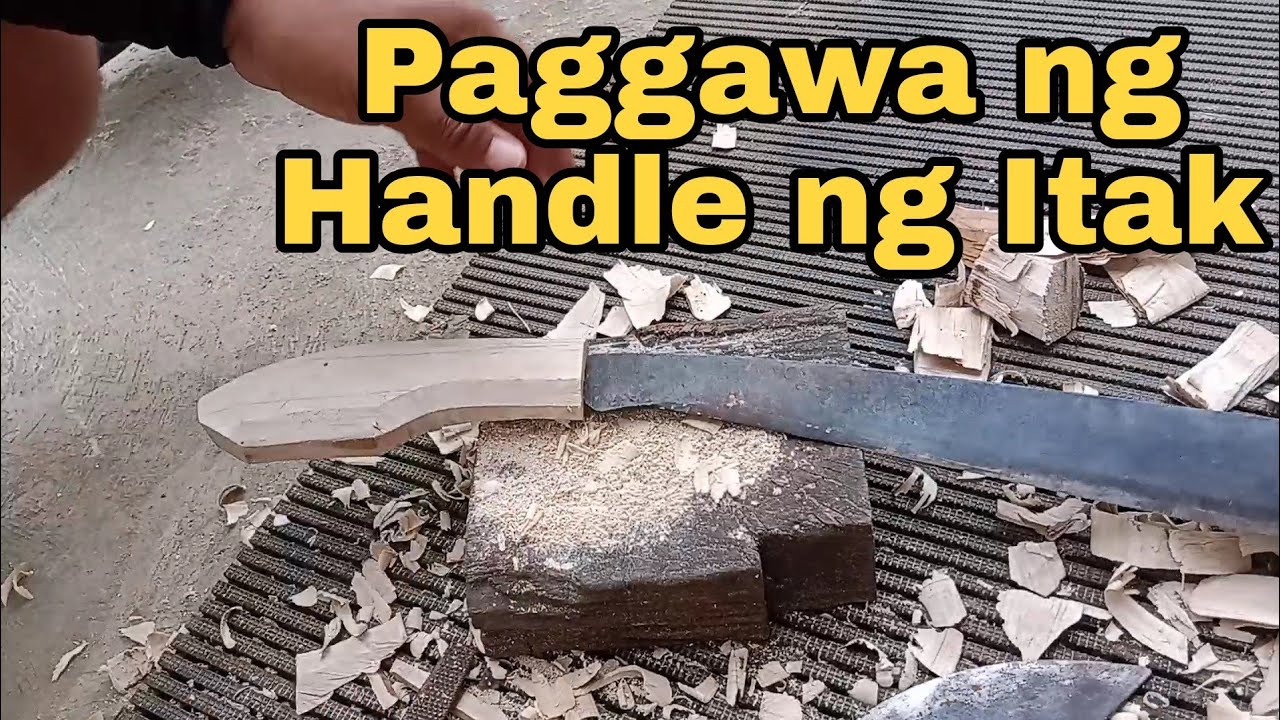 Paano gumawa ng hawakan ng Itak/machete handle - YouTube